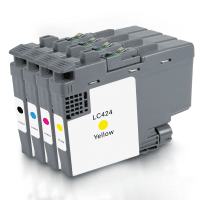 Cheap Brother LC424 Compatible Black and Colour Ink Cartridge 4 Pack ...